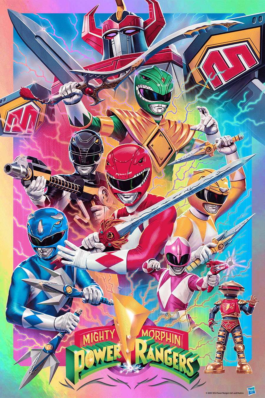Mighty Morphin Power Rangers by Tom Walker - Poster Pirate